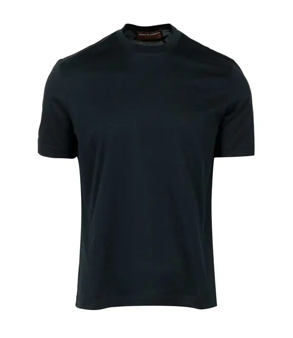 FILIPPO DE LAURENTIIS Crewneck Short Sleeve T-shirt - Black