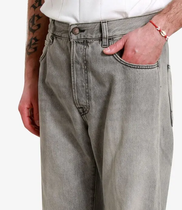 PEOPLE Denim Jeans With Straight Leg And Delavé Effect