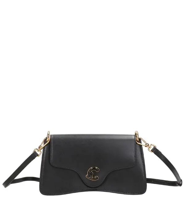 COCCINELLE Leather Shoulder Bag With Gold-tone Hardware - Black