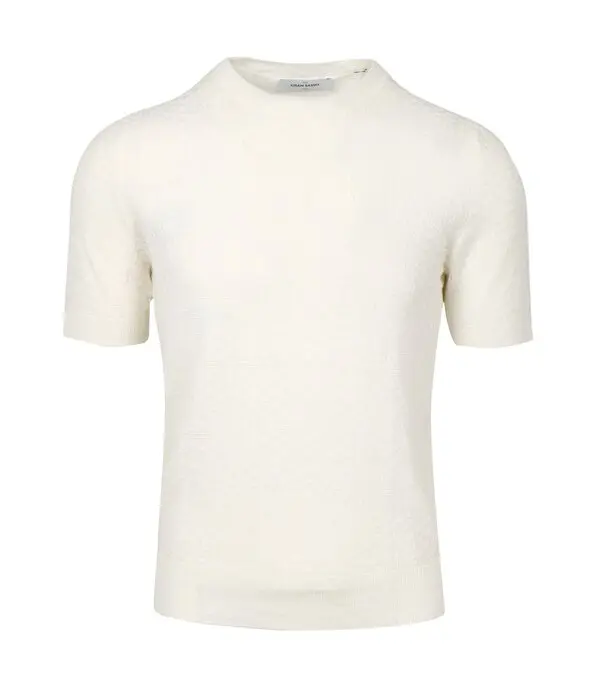 GRAN SASSO Linen & Cotton Blend Knit Sweater - White