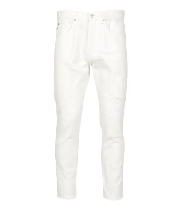 PEOPLE Delavé Denim Slim Carrot Fit Leg Trousers