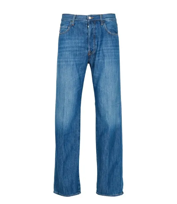 PEOPLE Denim Jeans With Slim Carrot Fit Leg And Delavé Effect