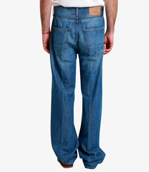 PEOPLE Denim Jeans With Slim Carrot Fit Leg And Delavé Effect
