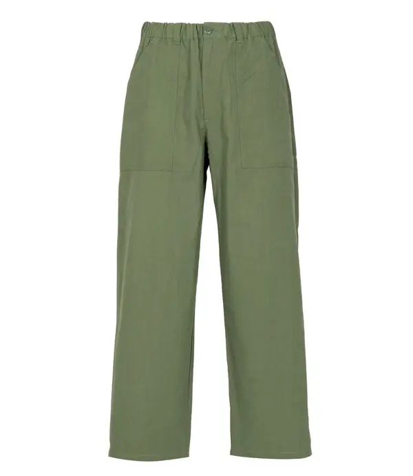 STAN RAY Wide Leg Cotton Trousers With Drawstring Waist
