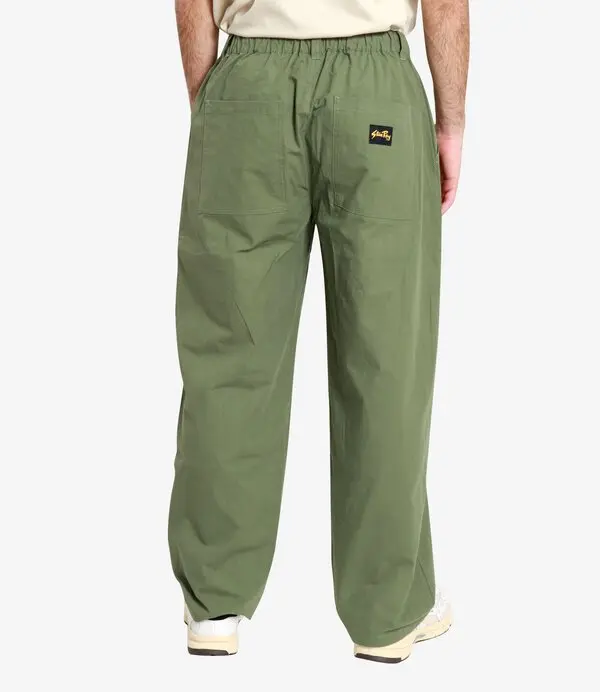 STAN RAY Wide Leg Cotton Trousers With Drawstring Waist