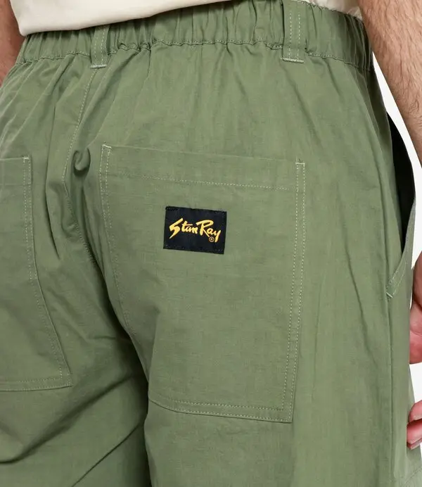 STAN RAY Wide Leg Cotton Trousers With Drawstring Waist