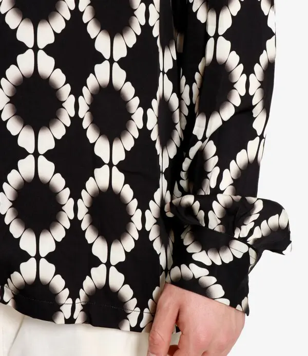 LANEUS Printed Button-up Shirt
