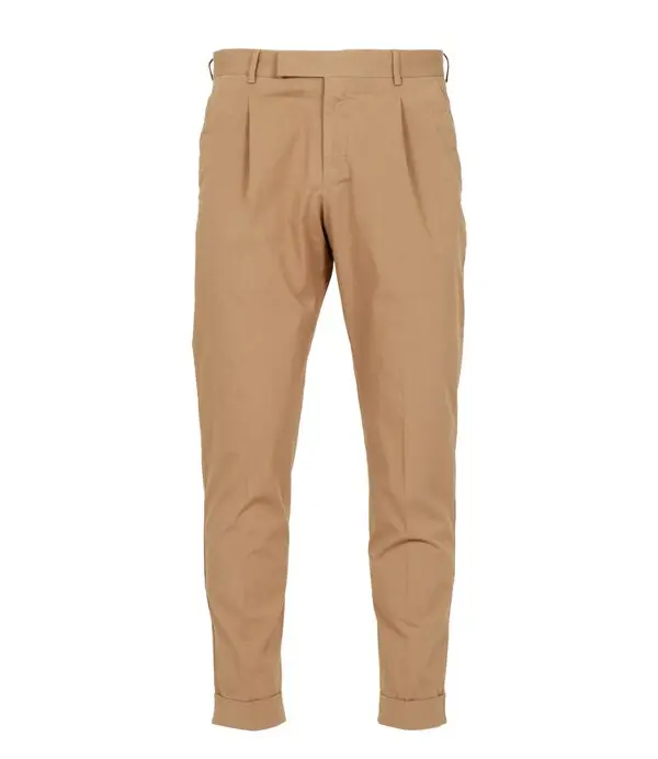 PT TORINO Cotton Cigarette Leg Trousers - Hazel