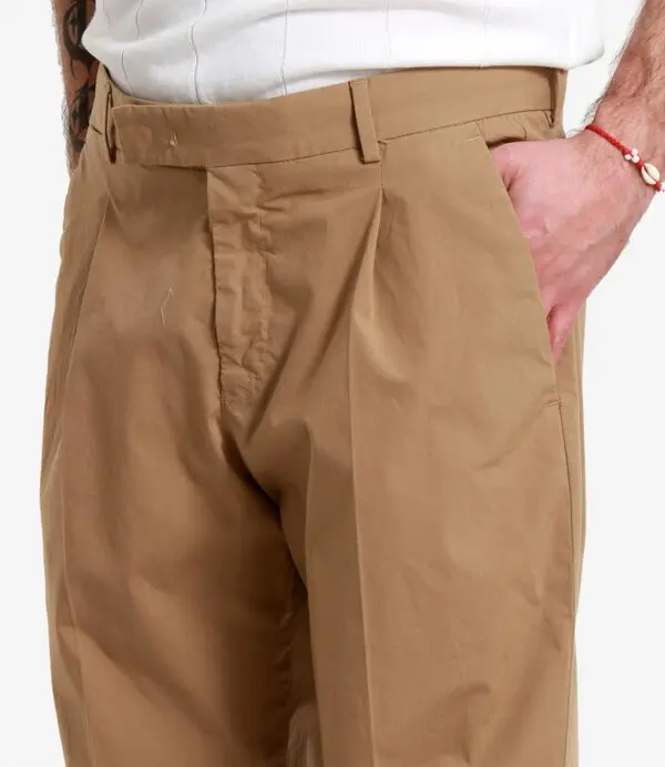 PT TORINO Cotton Cigarette Leg Trousers - Hazel