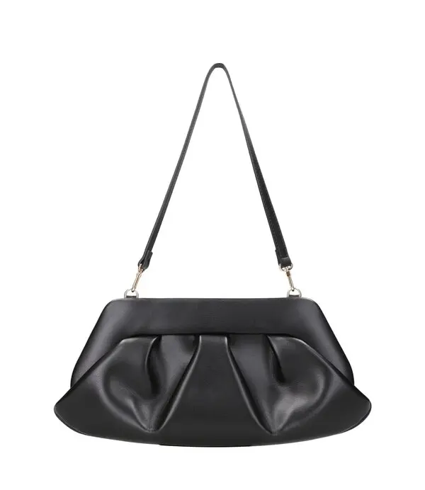 THEMOIRE Faux Leather Clutch With Shoulder Strap