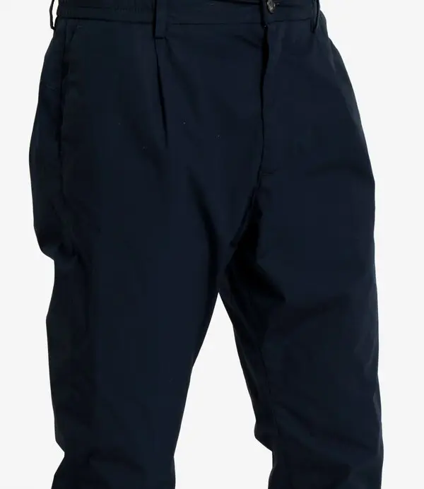 CRUNA Tapered Fit Cotton Blend Trousers - Blue