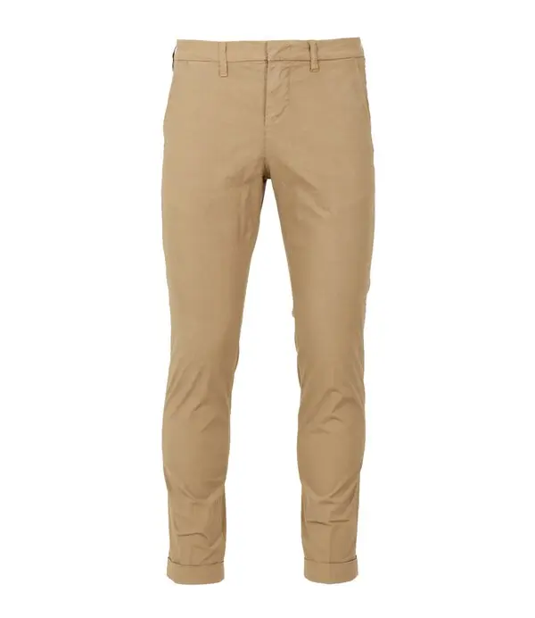 FAY Cotton Gabardine Slim Fit Trousers