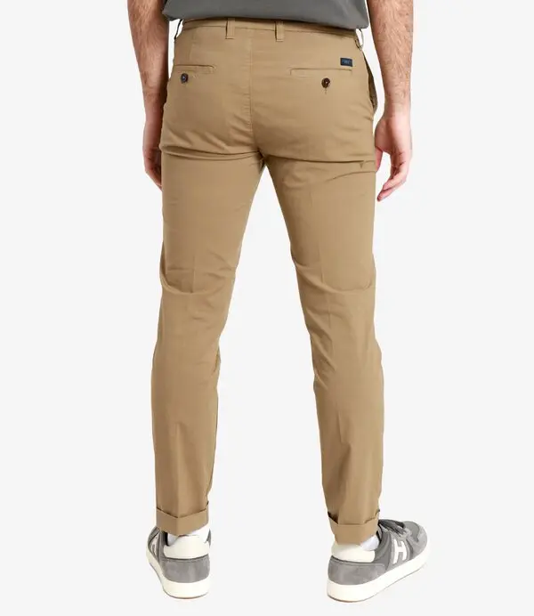 FAY Cotton Gabardine Slim Fit Trousers