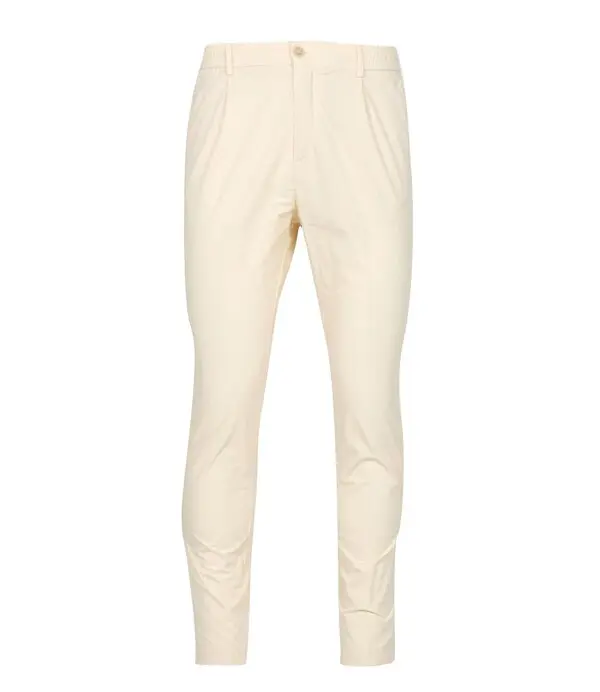 CRUNA Tapered Fit Trousers With Drawstring Waist - Ecrù