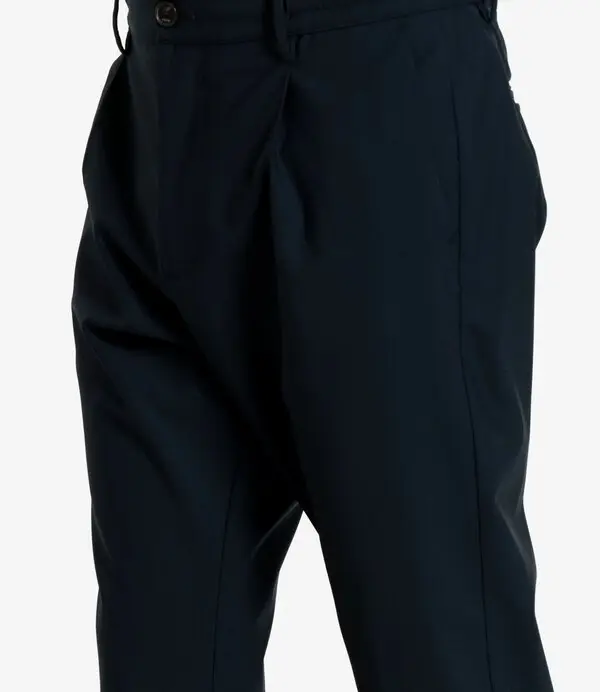 CRUNA Stretch Wool Canvas Trousers - Night