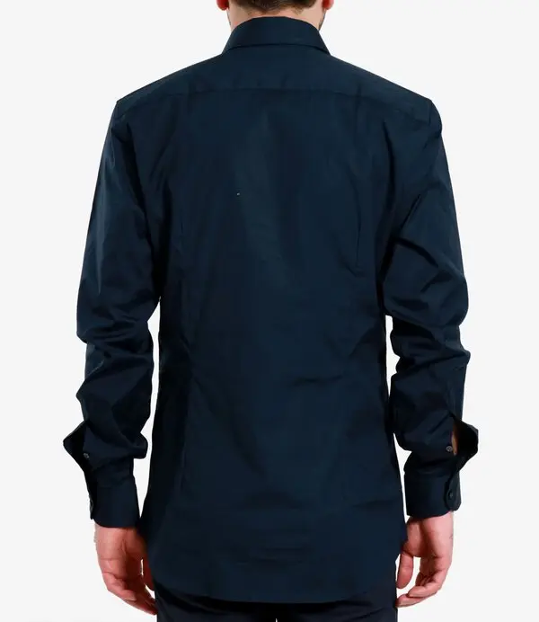 FAY Button-up Long Sleeve Shirt - Blu Navy