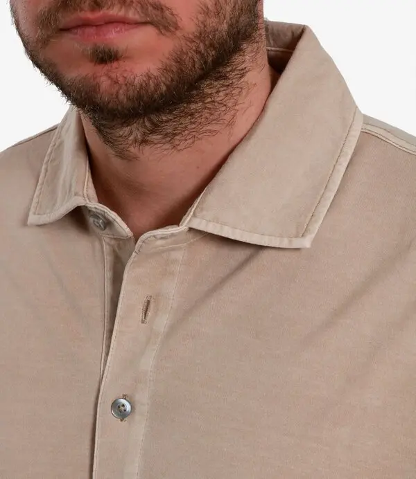FAY Cotton Jersey Polo Shirt - Rope