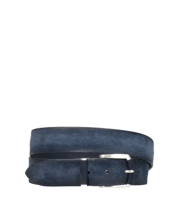 ORTIGNI Suede Belt With Silver-finish Buckle - Blue