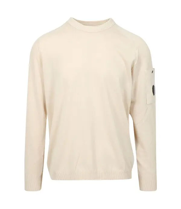 C.P. COMPANY Crew Neck Sweater With Lens Pocket