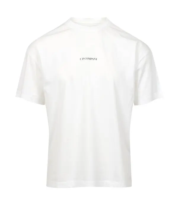 C.P. COMPANY Cotton Jersey T-shirt With Graphic Print - Bianco