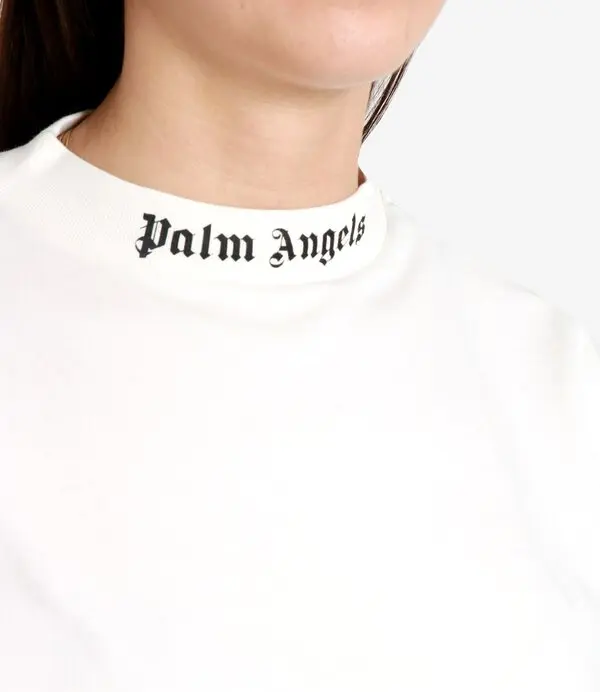 Palm Angels Cropped T-shirt With Logo Detail