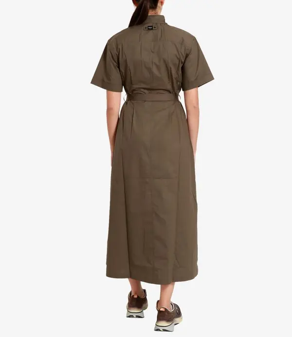 BLAUER. Cotton Belted Shirt Dress