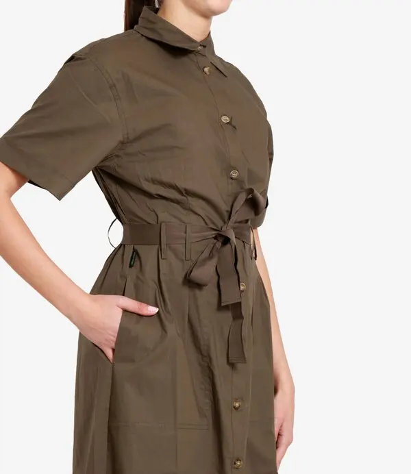 BLAUER. Cotton Belted Shirt Dress