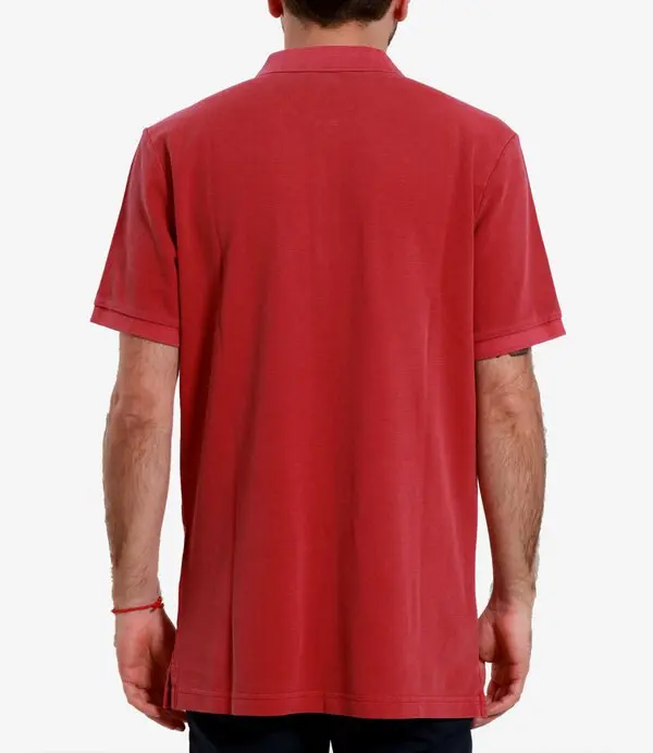 FAY Slim Fit Cotton Pique Polo Shirt - Scarlet
