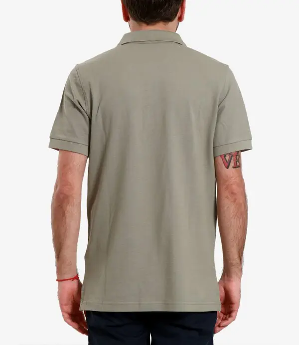 FAY Slim Fit Pique Polo Shirt - Incense
