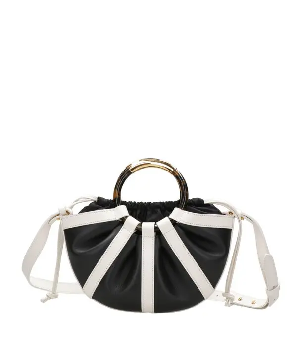 COCCINELLE Leather Hand And Shoulder Bag - Nero+avorio
