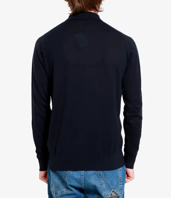 John Smedley Sea Island Cotton Long Sleeve Polo Shirt