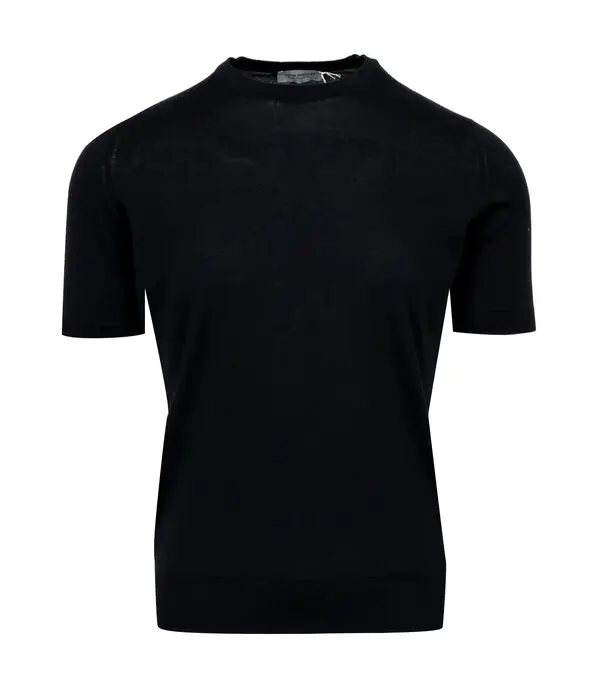 John Smedley Sea Island Cotton Crew Neck Short Sleeve Sweater