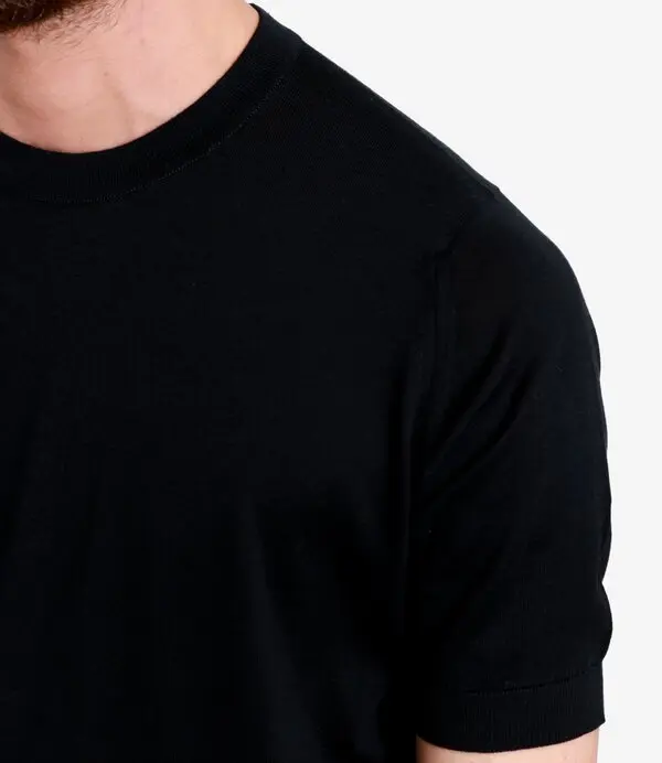 John Smedley Sea Island Cotton Crew Neck Short Sleeve Sweater