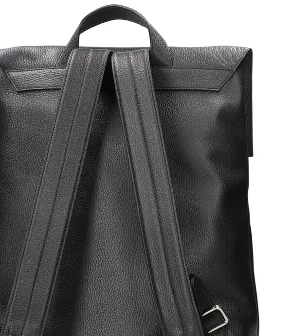 ORTIGNI Hammered Leather Backpack - Nero