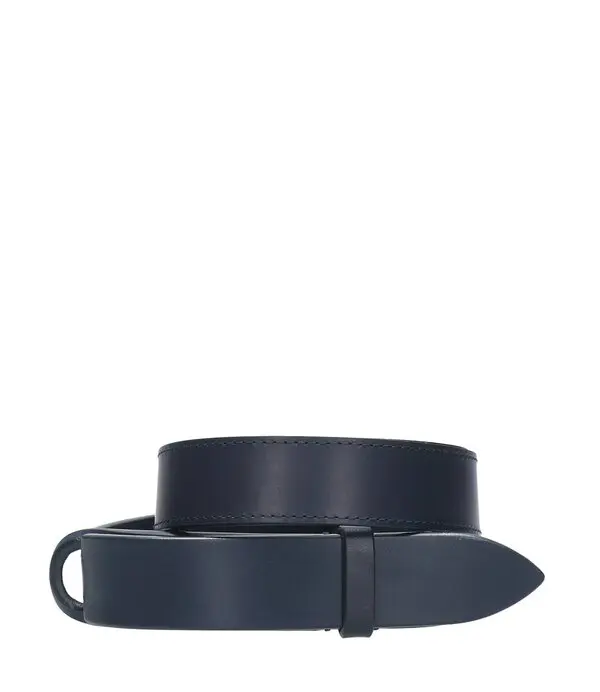 ORCIANI NOBUCKLE Leather Belt - Blu Navy