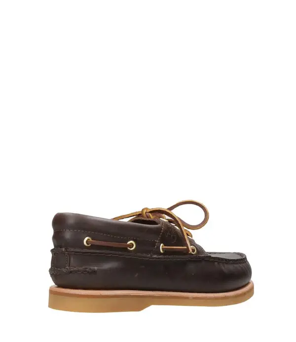 Timberland Premium Leather Flat Shoes With Hand-stitched Pattern - Moro