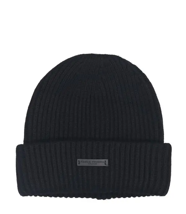 PAOLO PECORA Ribbed Knit Beanie - Nero