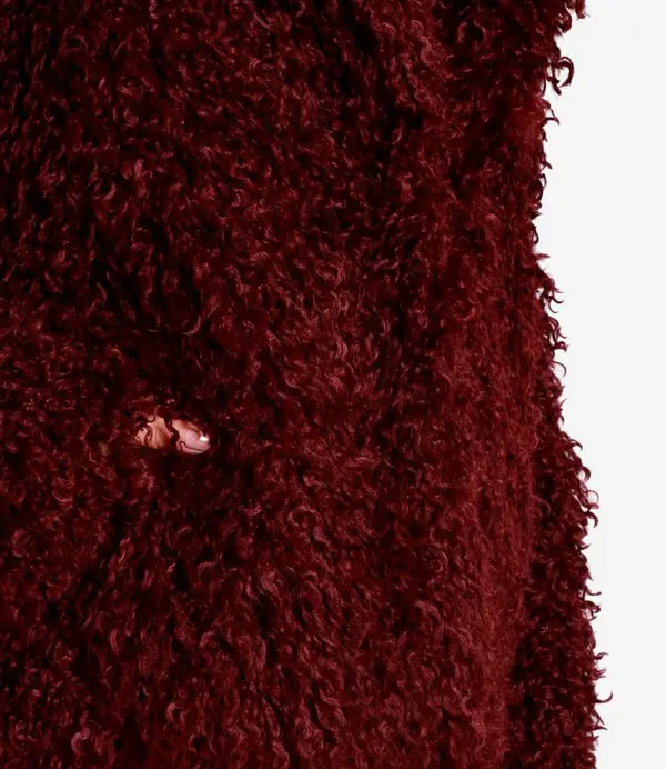 ANIYE BY Faux Fur Jacket - Bordeaux