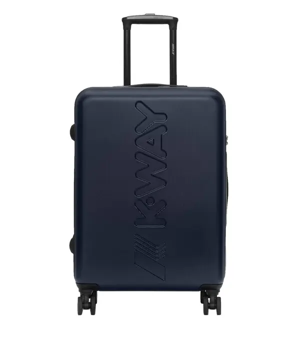 K-WAY Suitcase With Extendable Handle And Tsa Lock - Blu Navy