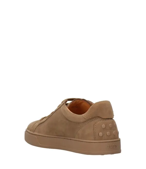 TOD'S Suede Leather Lace-up Sneakers With Monogram Detail