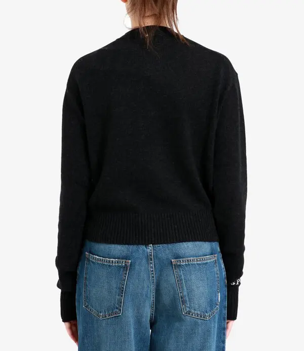 Sportmax Wool Crew Neck Sweater - Nero