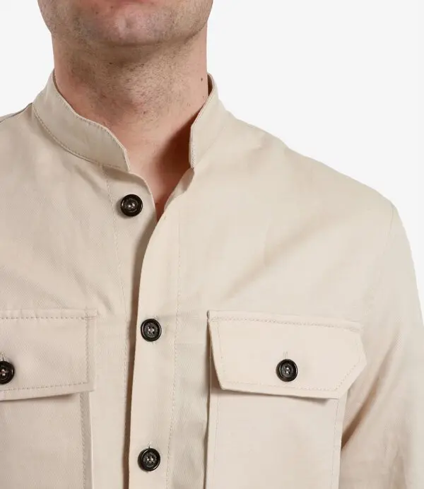 PAOLO PECORA Long Sleeve Cotton Shirt