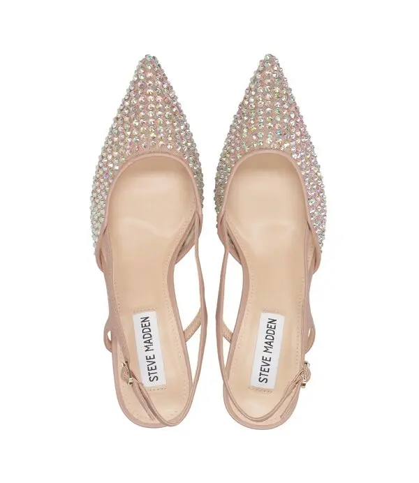 Steve Madden Embellished Pointed Toe Slingback Heels