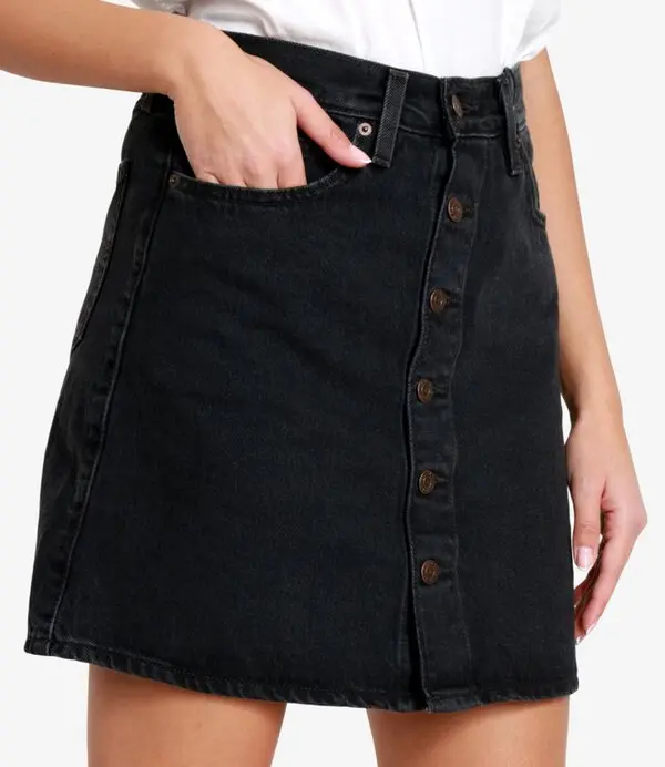LEVI'S Denim Skirt With Button Closure