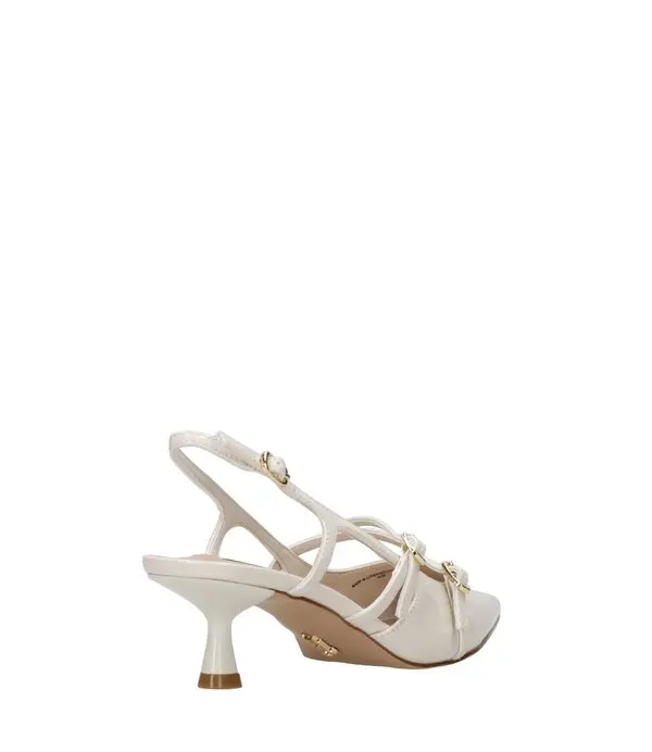 Steve Madden Patent Faux Leather Slingback Heels With Buckled Straps