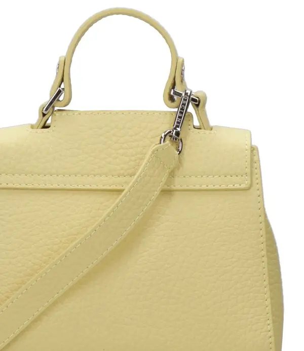 ORTIGNI Grained Leather Bag - Giallo