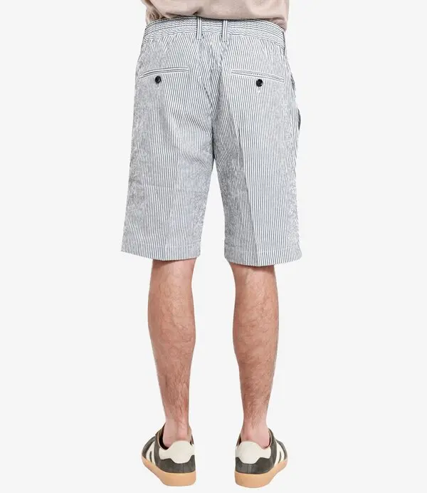 CRUNA Striped Cotton Shorts - Blue