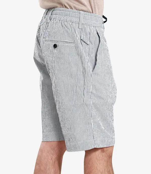 CRUNA Striped Cotton Shorts - Blue