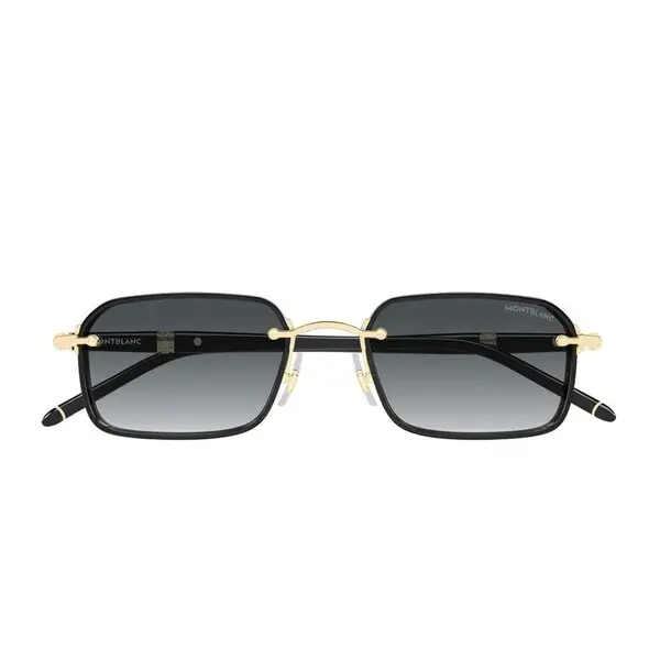 Montblanc Meisterstück Rectangular Rimless Sunglasses - Gold