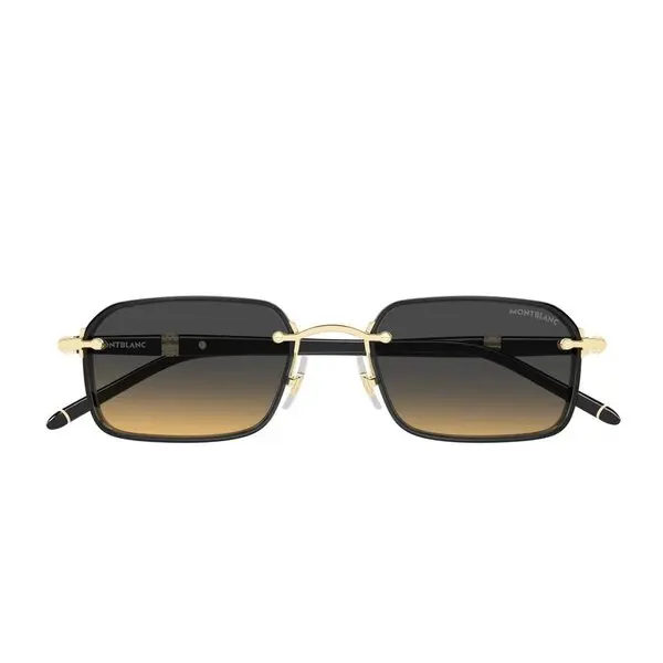 Montblanc Meisterstück Rectangular Rimless Sunglasses - Gold